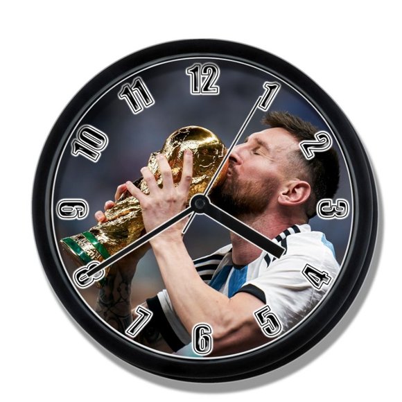 Clock | Wall Decor | Messi Argentina World Cup Champions Qatar 222 ...